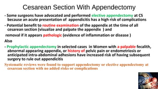 Cesarean section and associated surgeries from the same incision | PPT