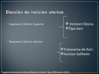 Cesárea, Técnica Quirúrgica. | PPT