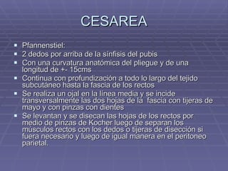 Cesarea Tecnicas Quirurgicas[1] | PPT