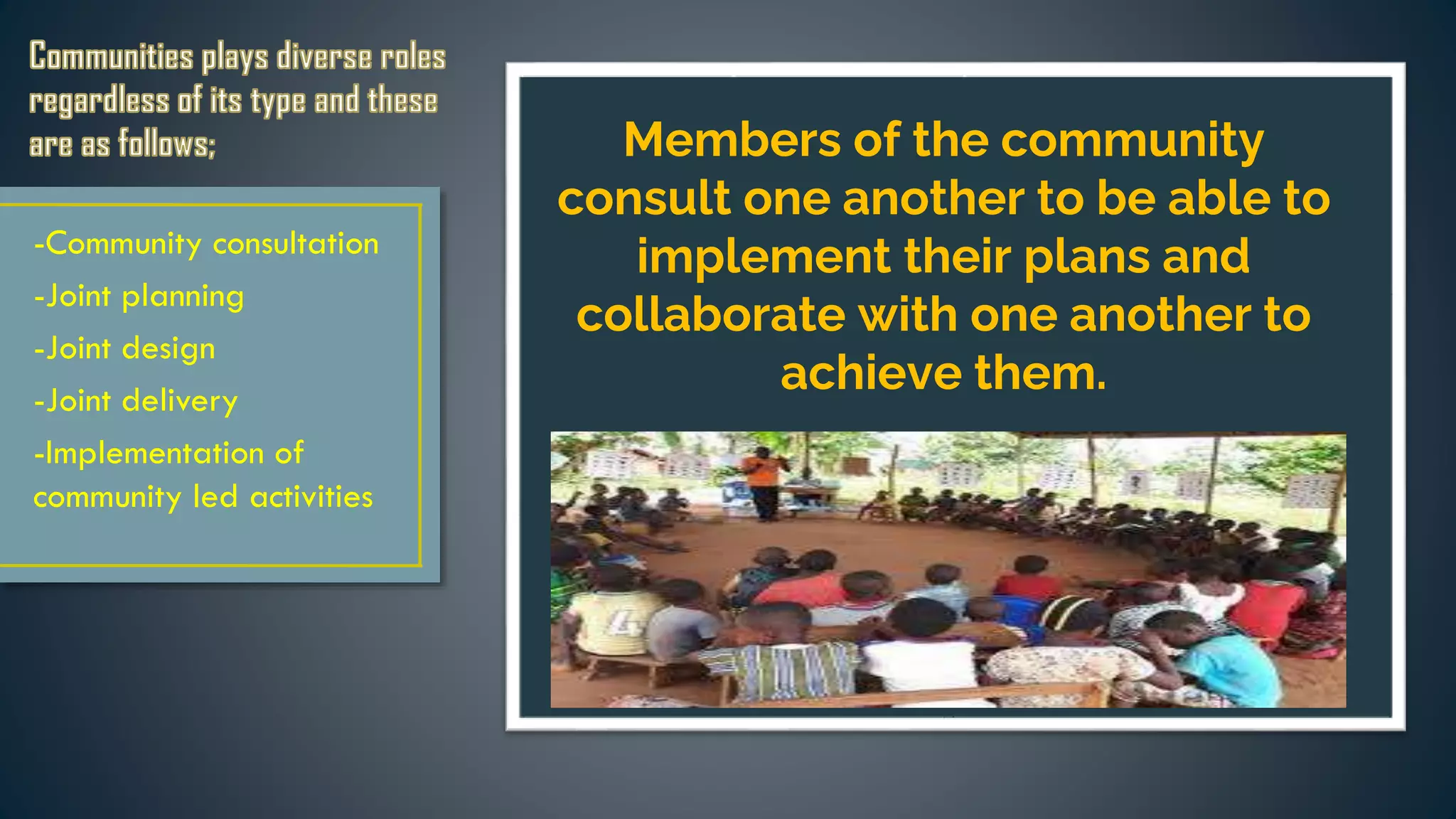 Community Dynamics and Community Actions | PPTX