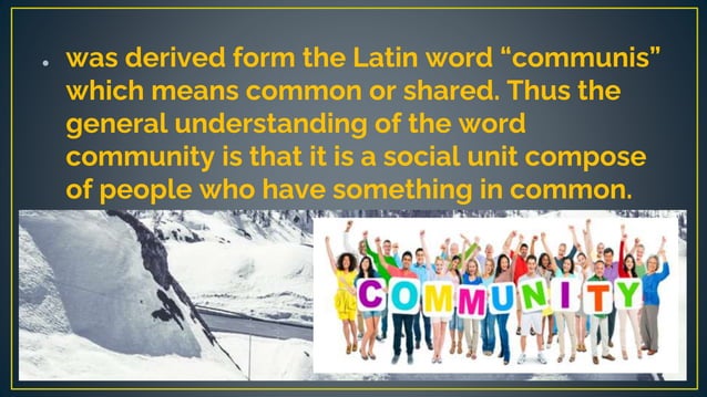 Community Dynamics and Community Actions | PPTX