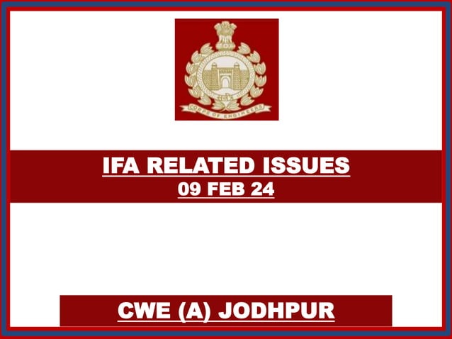IFA system in MES and diffucultiess.pptx