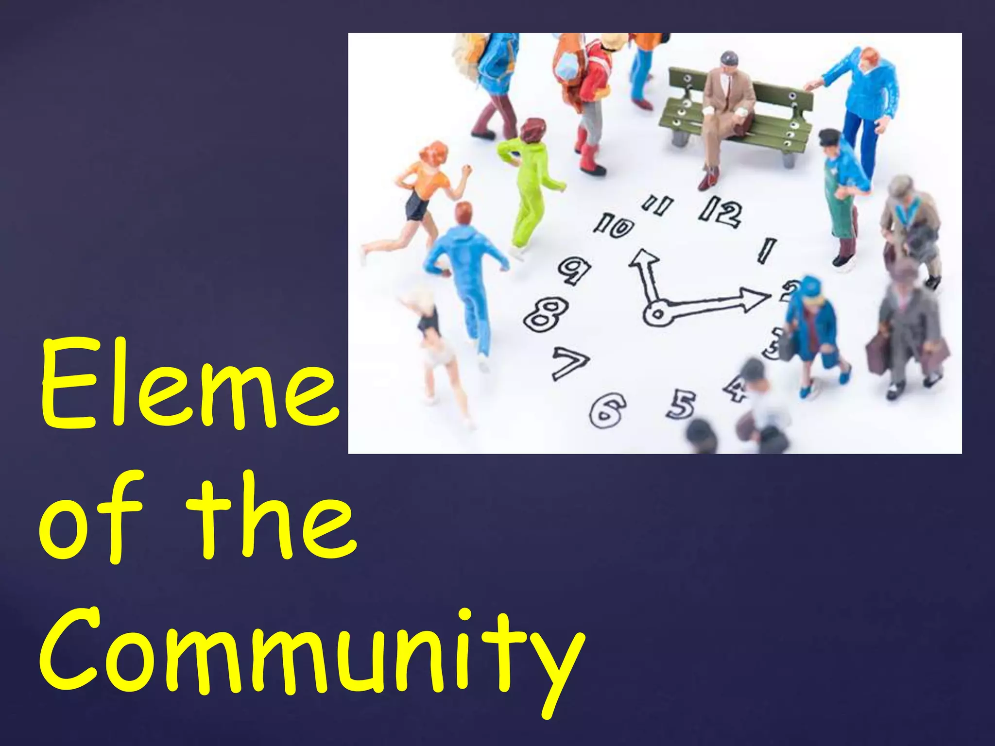 Elements of the Community | PPTX
