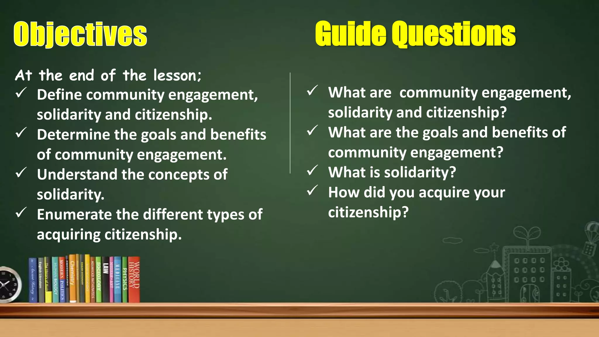 Overview on Community Engagement, Solidarity and Citizenship | PPTX