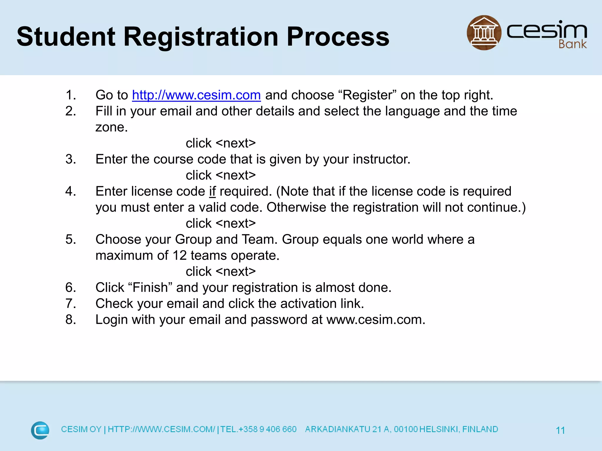 Cesim Bank Banking and Financial Services Management Simulation Game ...