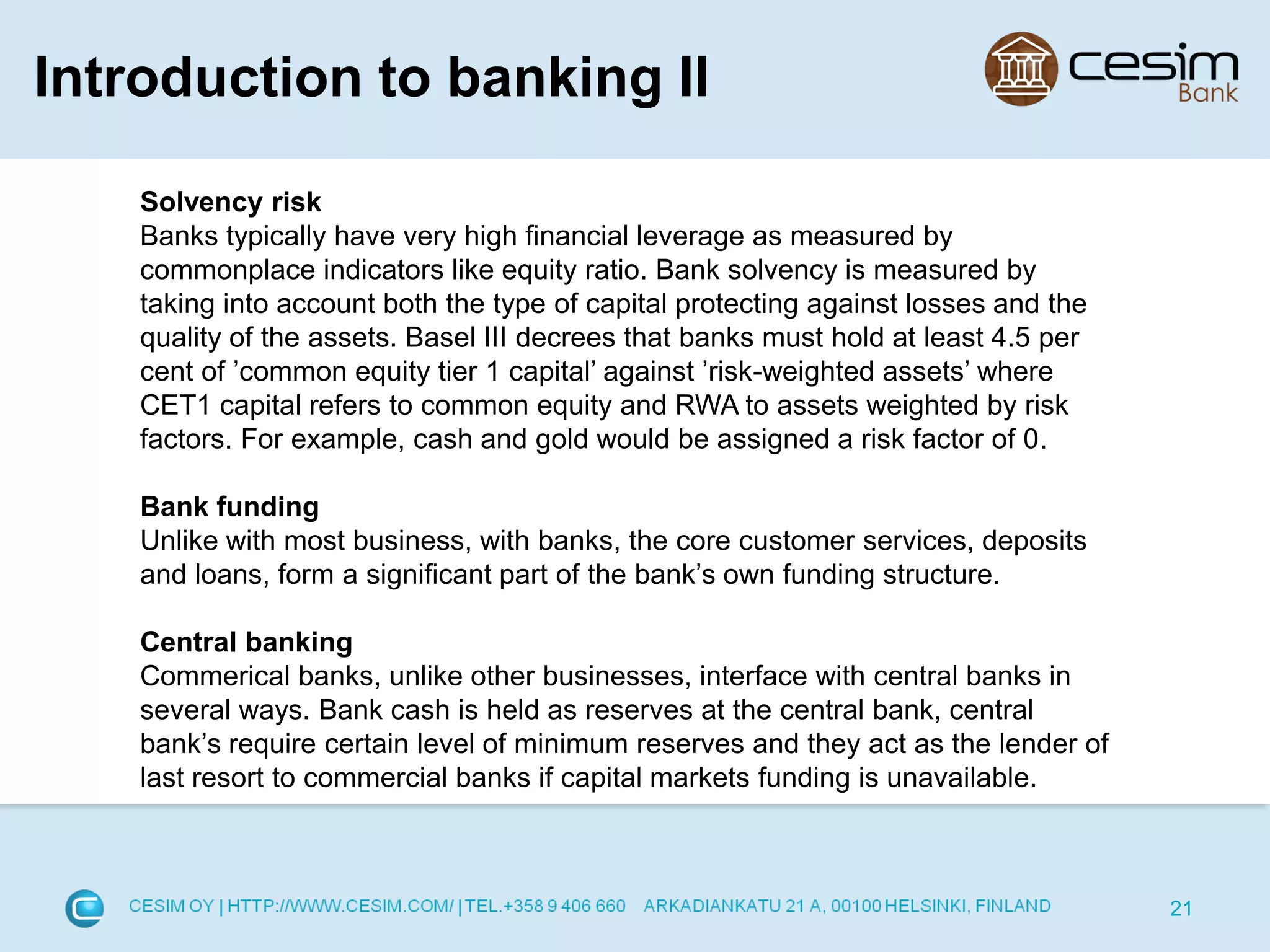 Cesim Bank Banking and Financial Services Management Simulation Game ...