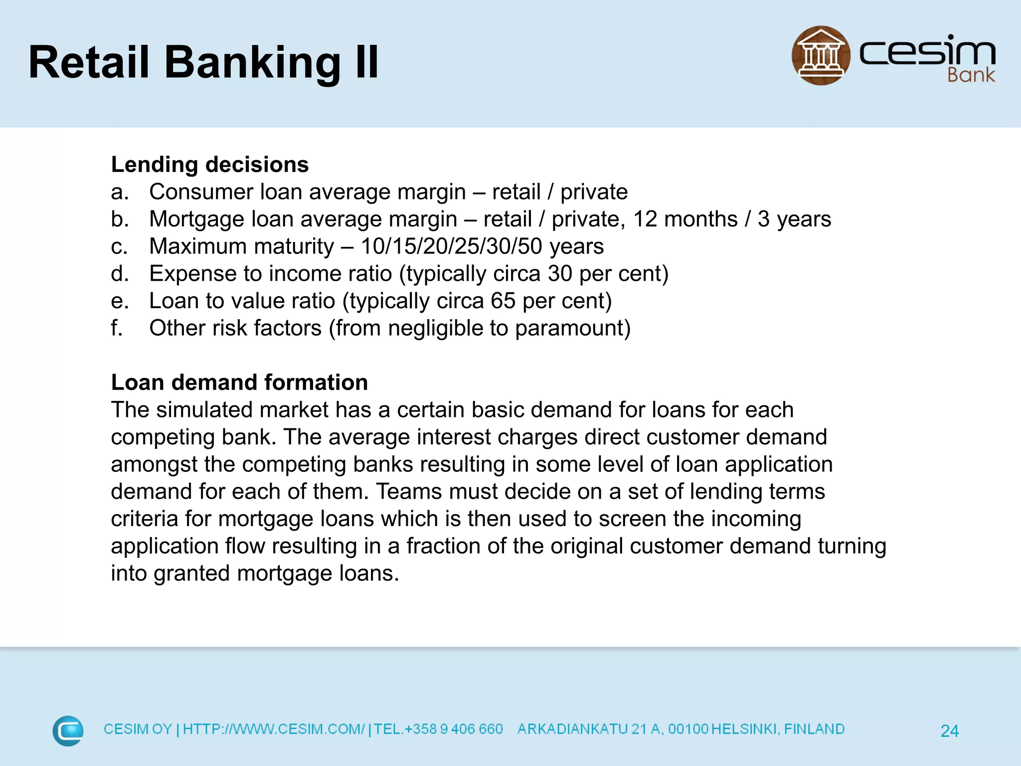 Cesim Bank Banking and Financial Services Management Simulation Game ...