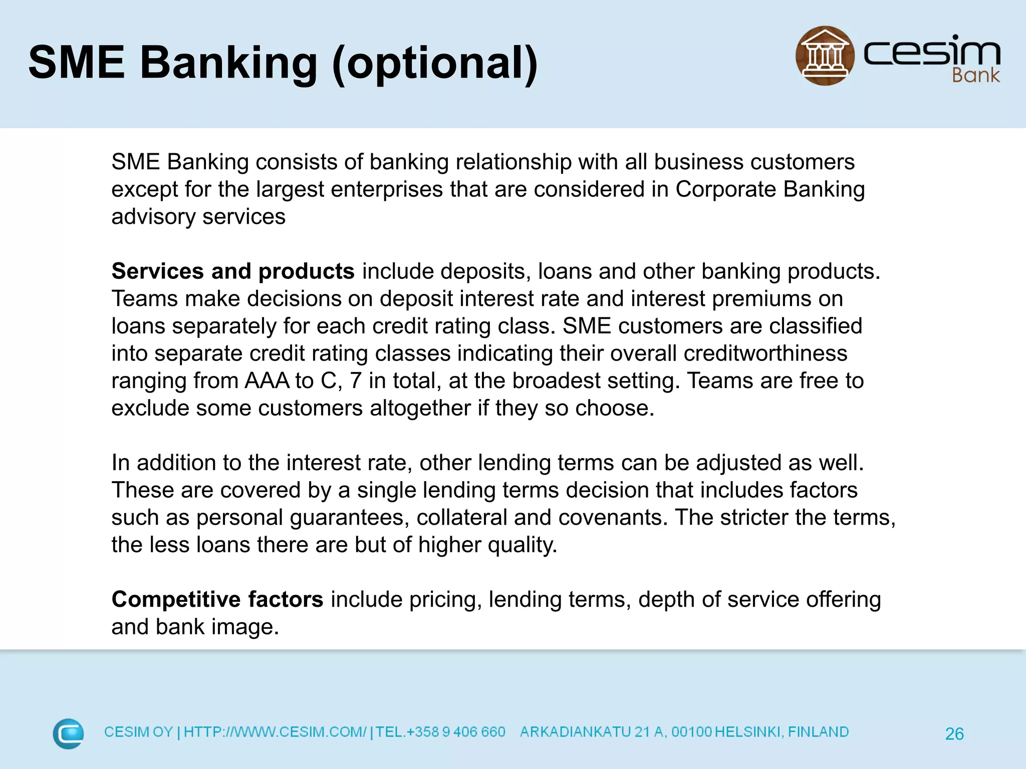 Cesim Bank Banking and Financial Services Management Simulation Game ...