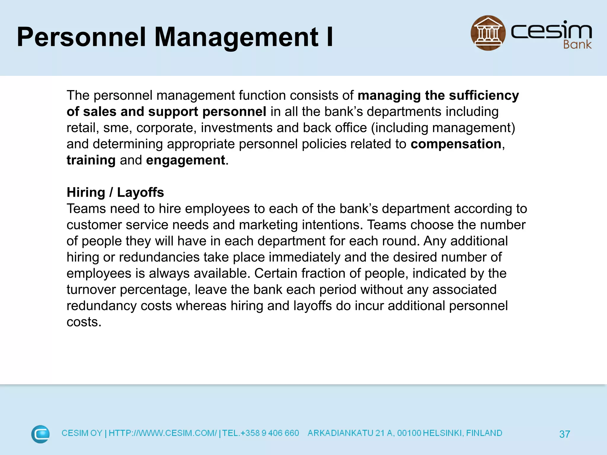 Cesim Bank Banking and Financial Services Management Simulation Game ...