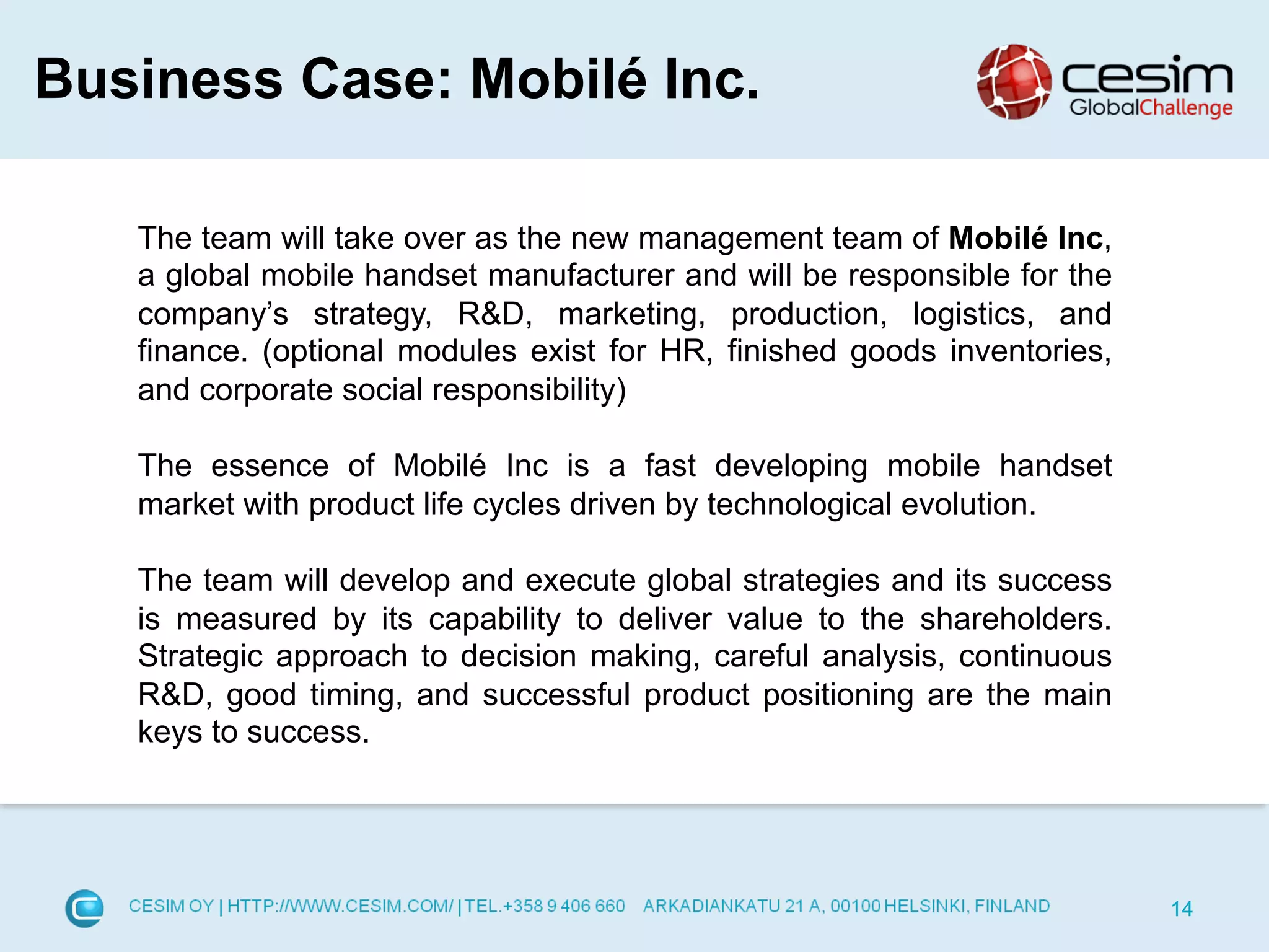 Cesim Global Challenge International Business Simulation and Strategy ...