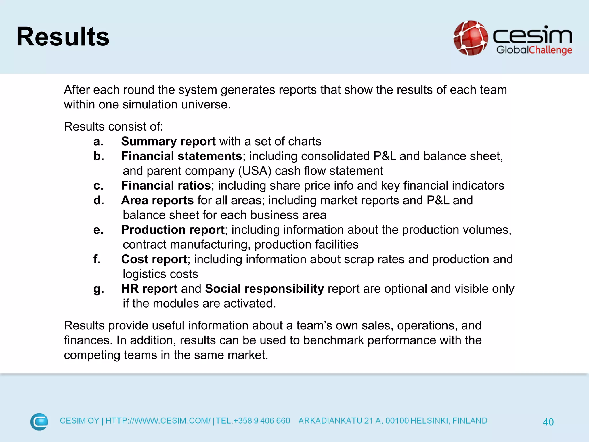 Cesim Global Challenge International Business Simulation and Strategy ...