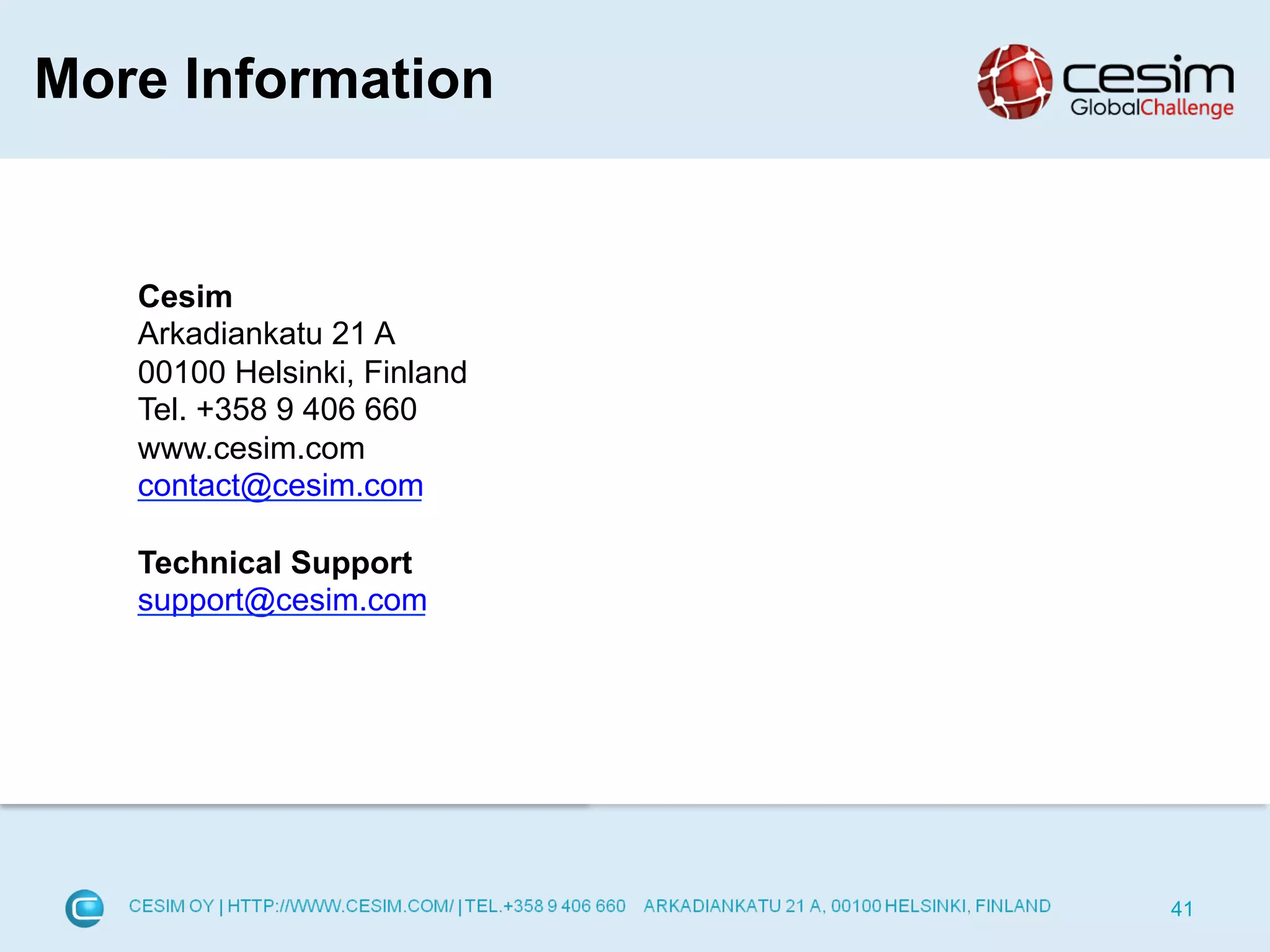 Cesim Global Challenge International Business Simulation and Strategy ...