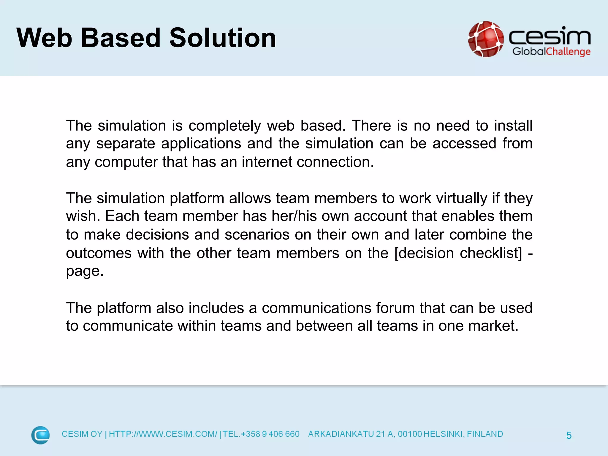 Cesim Global Challenge International Business Simulation and Strategy ...