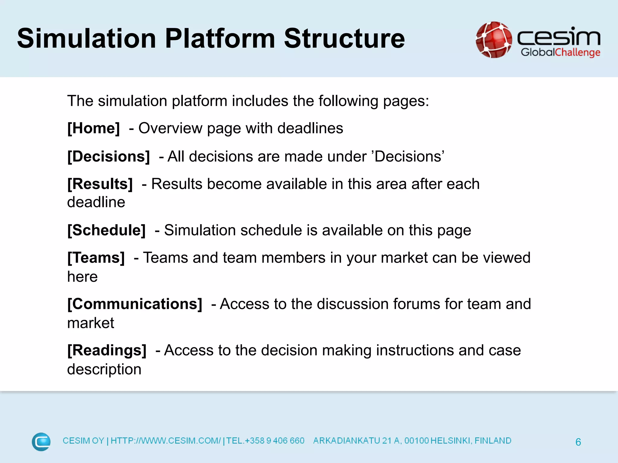 Cesim Global Challenge International Business Simulation and Strategy ...