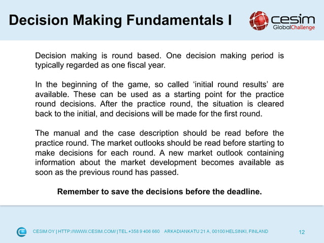Cesim Global Challenge International Business Simulation and Strategy ...