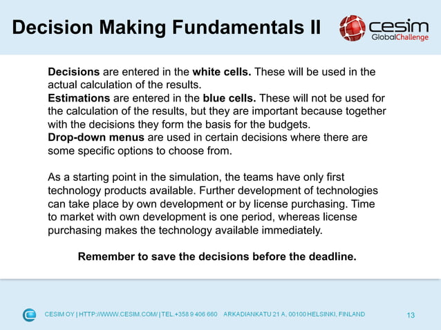 Cesim Global Challenge International Business Simulation and Strategy ...