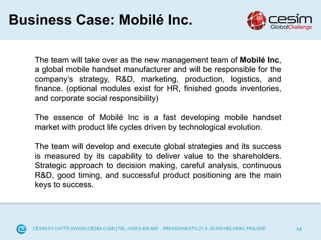 Cesim Global Challenge International Business Simulation and Strategy ...