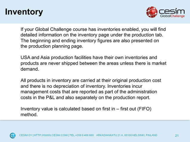 Cesim Global Challenge International Business Simulation and Strategy ...