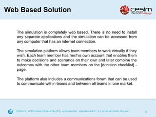 Cesim Global Challenge International Business Simulation and Strategy ...