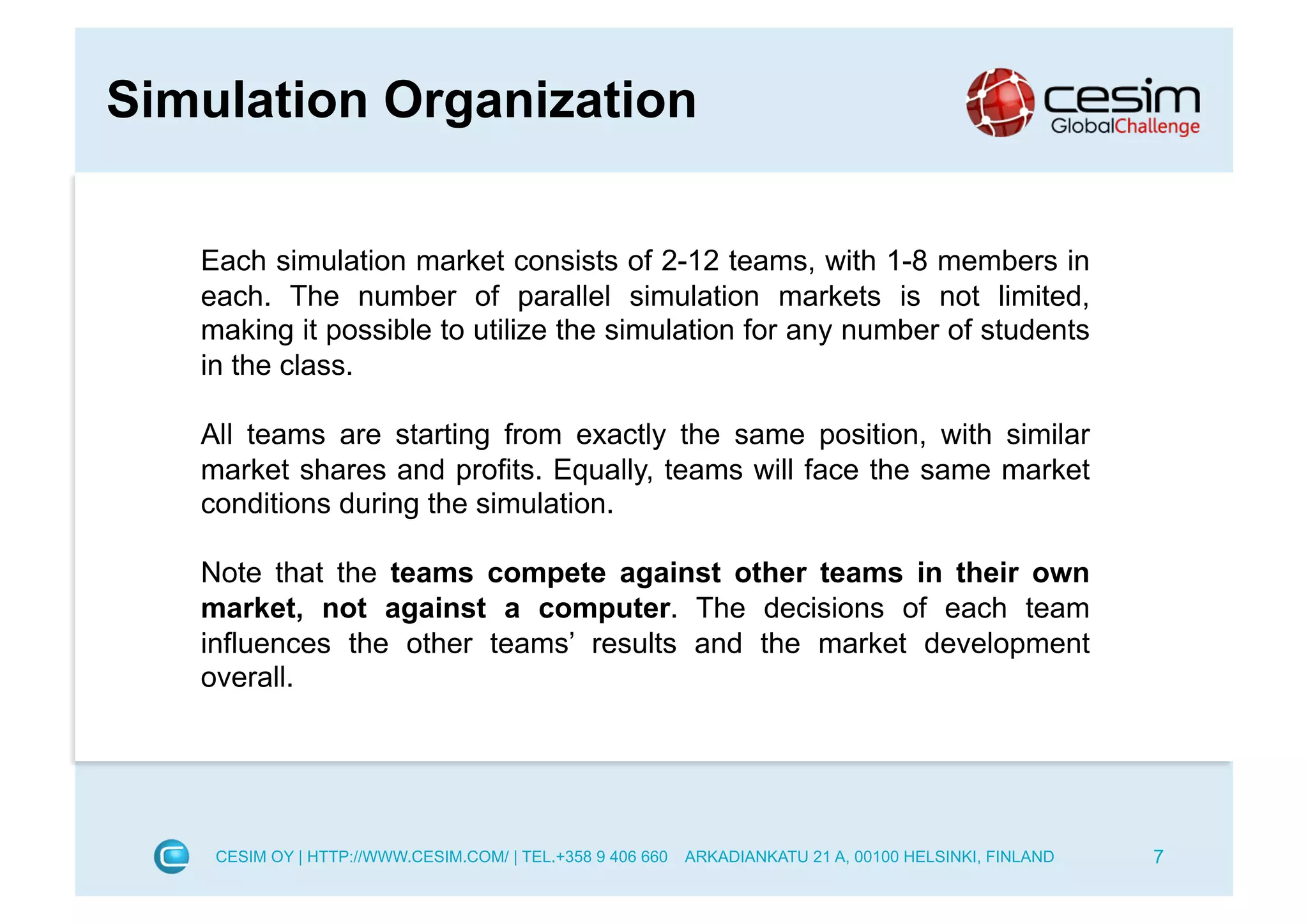 Cesim Global Challenge Introduction | PDF