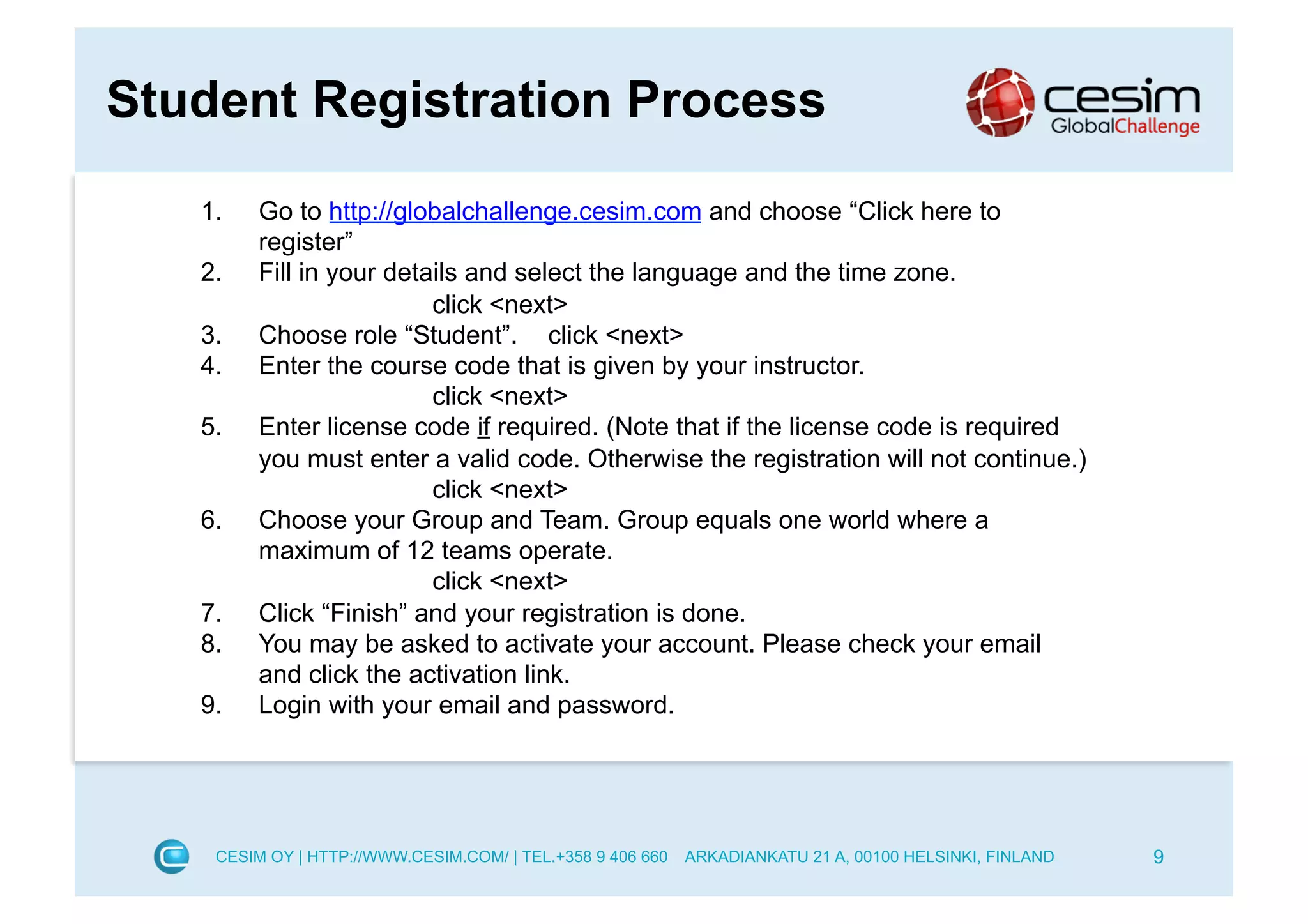 Cesim Global Challenge Introduction | PDF