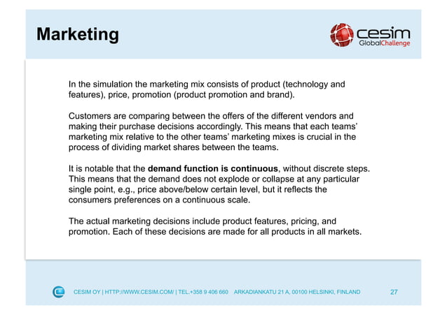 Cesim Global Challenge Introduction | PDF