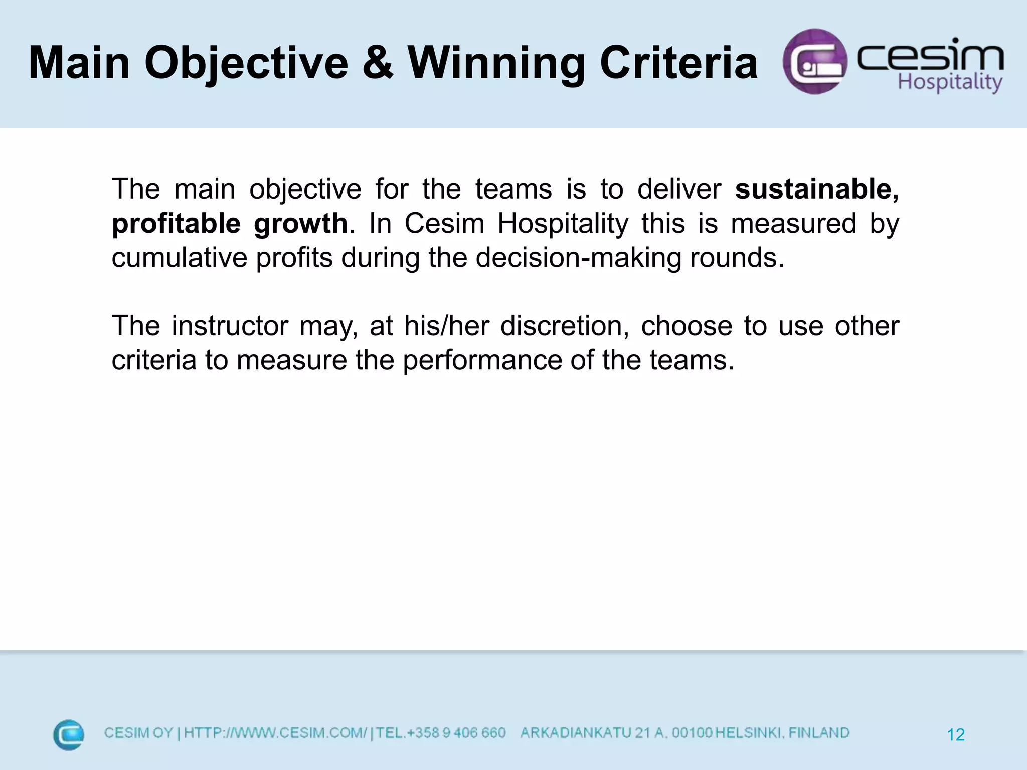 Cesim Hospitality Hotel and Restaurant Management Simulation Game Guide ...