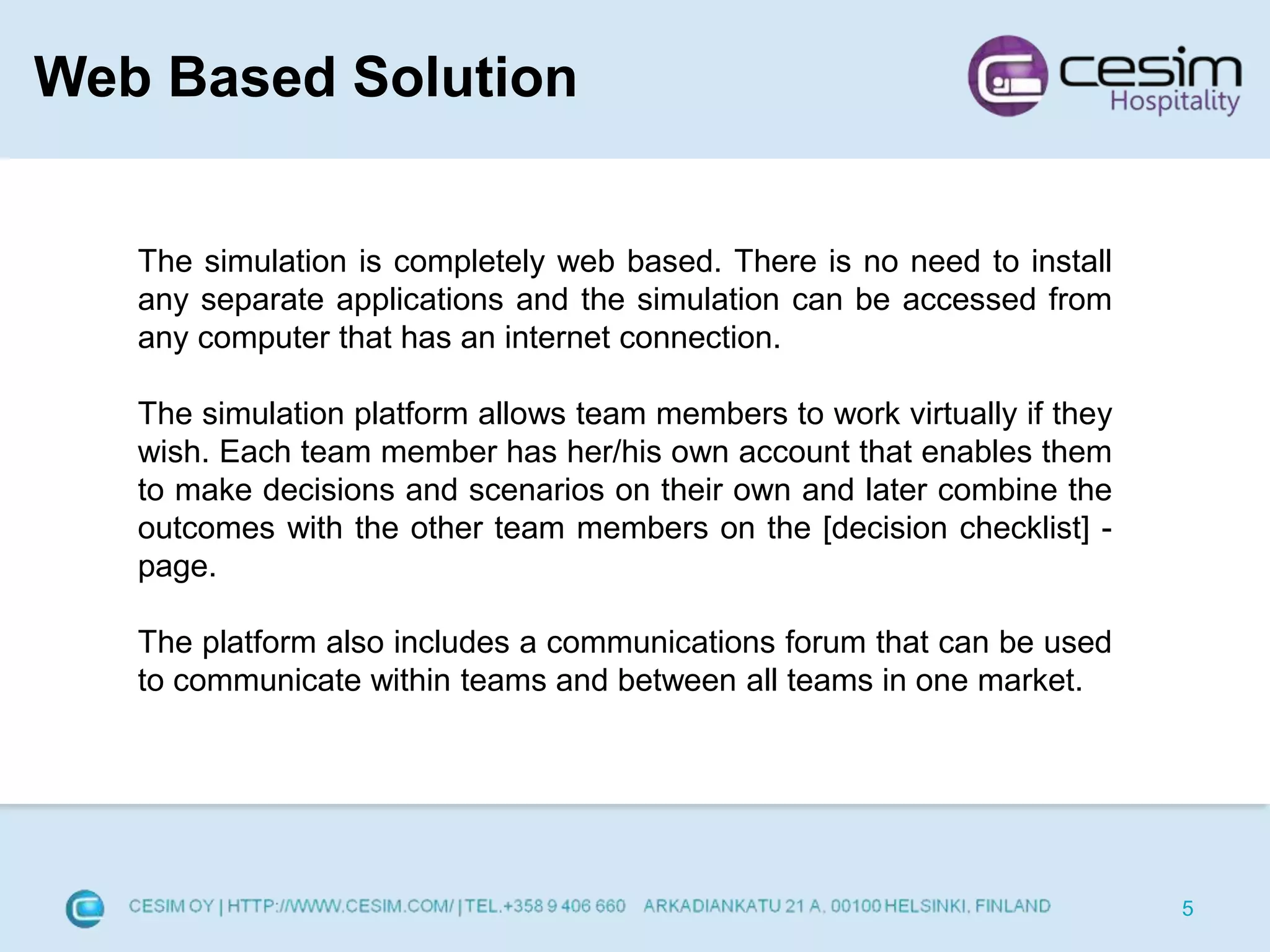 Cesim Hospitality Hotel and Restaurant Management Simulation Game Guide ...