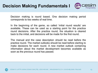 Cesim Hospitality Hotel and Restaurant Management Simulation Game Guide ...