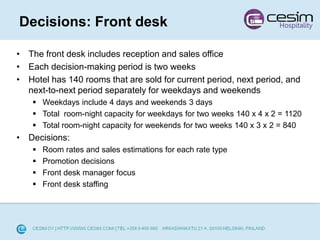 Cesim Hospitality Hotel and Restaurant Management Simulation Game Guide ...