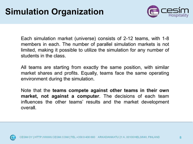 Cesim Hospitality Hotel and Restaurant Management Simulation Game Guide Book | PPTX | Simulation ...