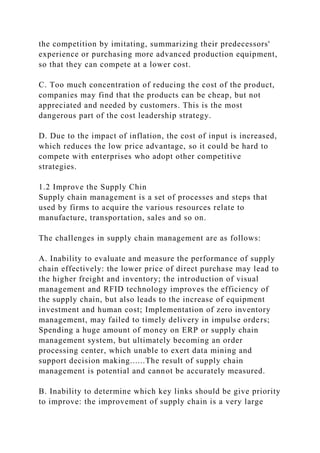 CESIM Personal Reflection Introduction International.docx