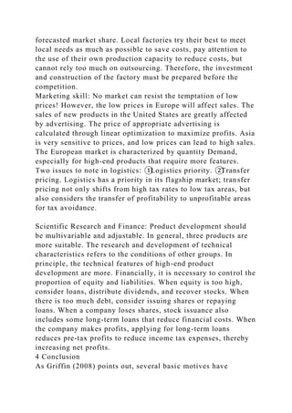 CESIM Personal Reflection Introduction International.docx