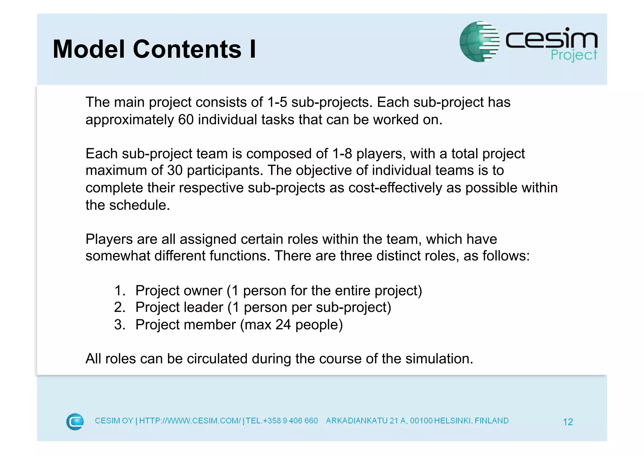 Cesim Project Project Management Simulation Game Guide Book Pdf Simulation Video Games