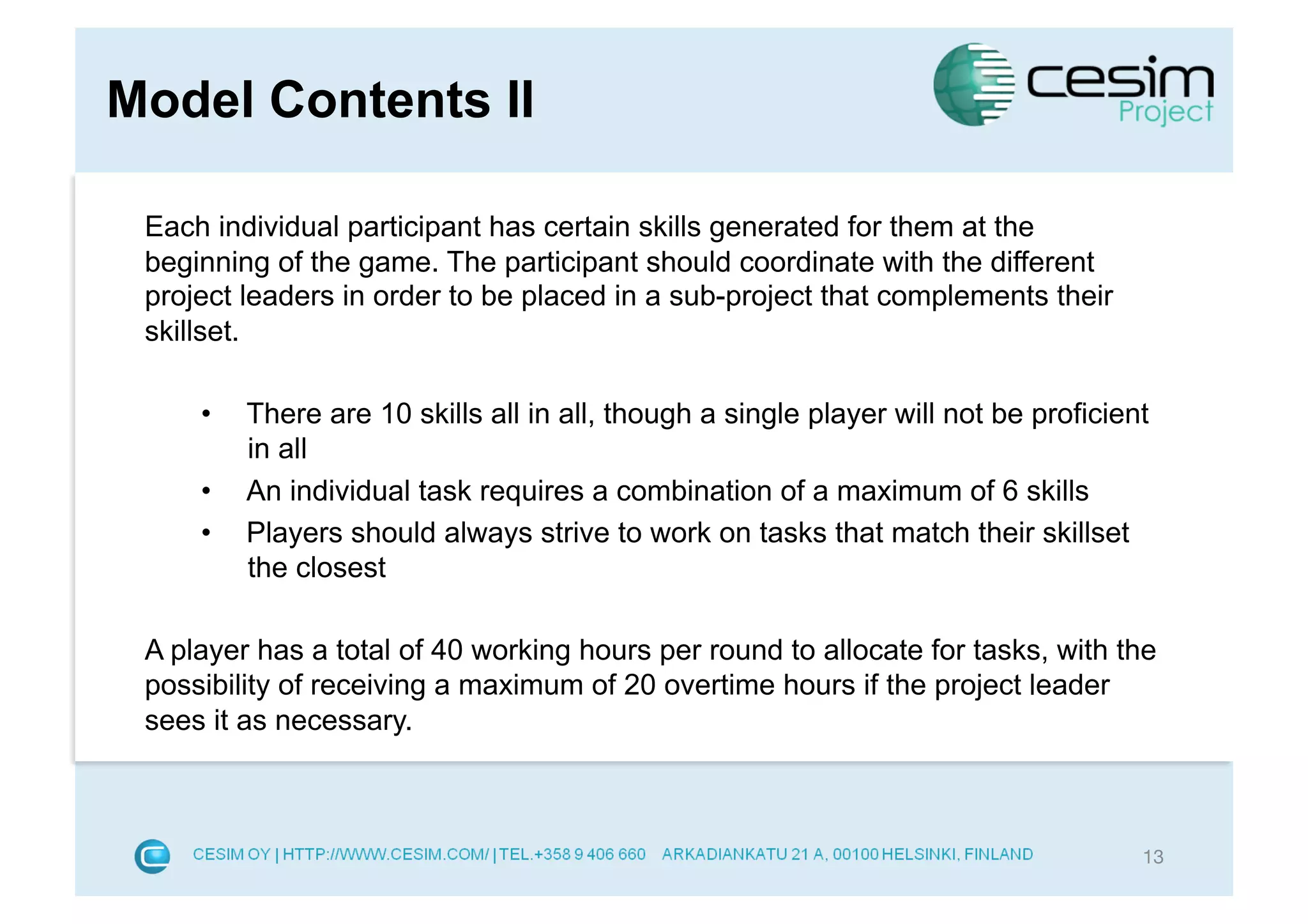 Cesim Project Project Management Simulation Game Guide Book | PDF