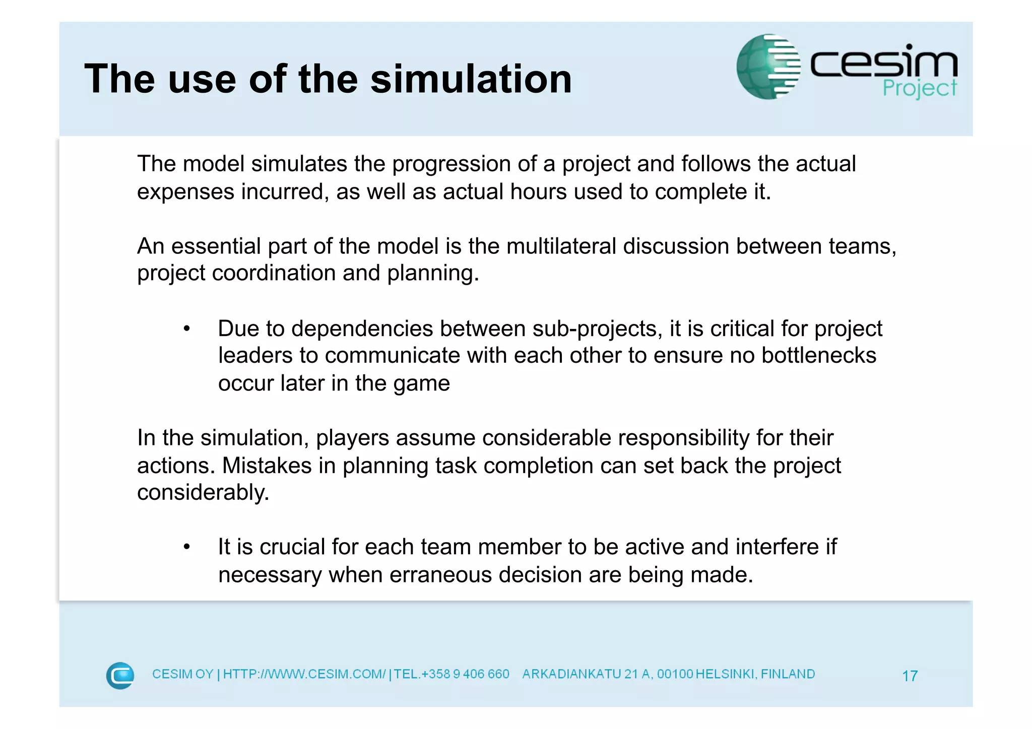 Cesim Project Project Management Simulation Game Guide Book Pdf Simulation Video Games