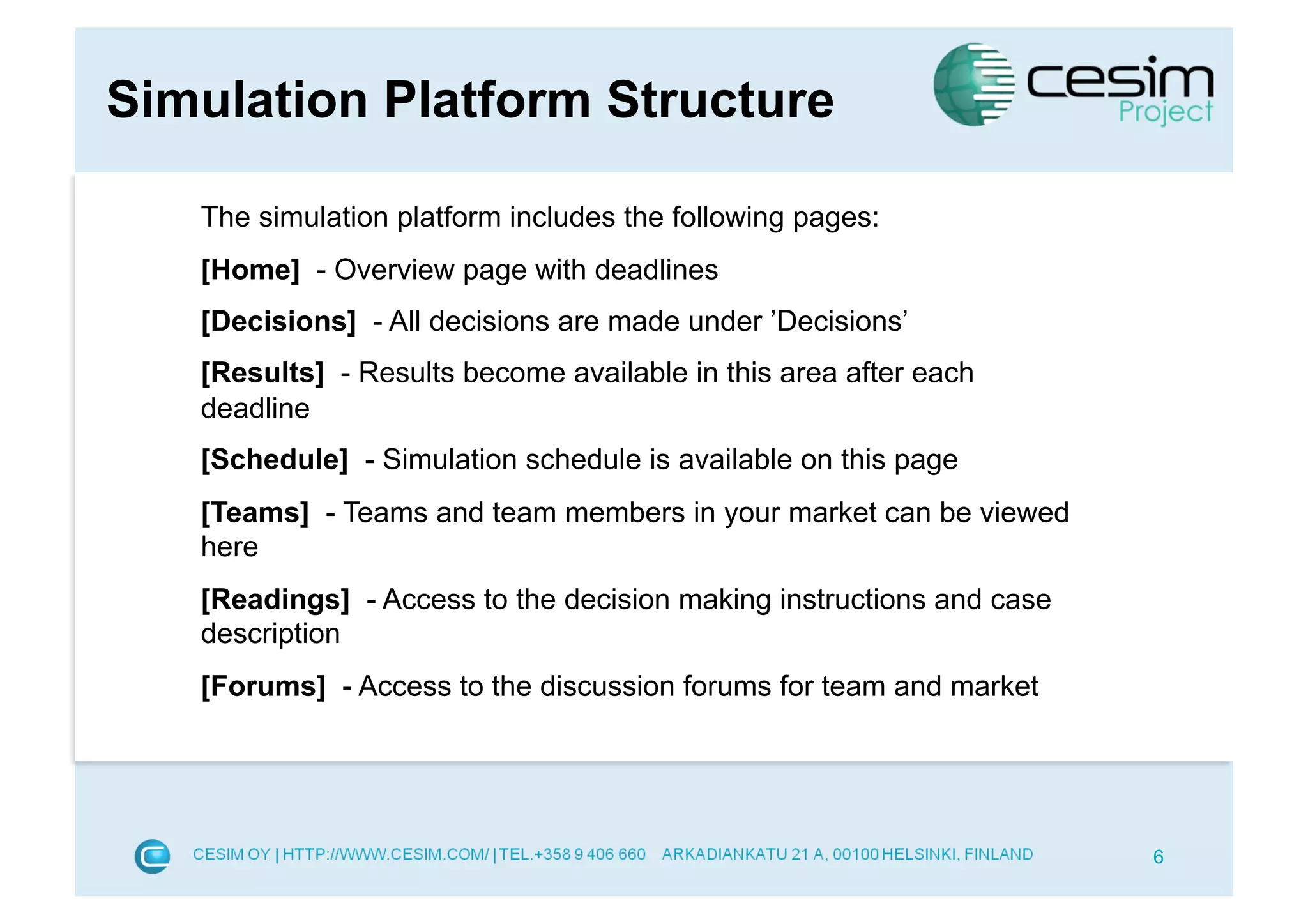 Cesim Project Project Management Simulation Game Guide Book | PDF