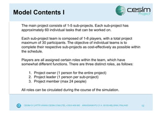 Cesim Project Project Management Simulation Game Guide Book | PDF