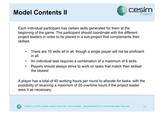 Cesim Project Project Management Simulation Game Guide Book | PDF