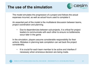 Cesim Project Project Management Simulation Game Guide Book | PDF