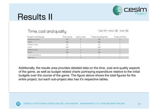 Cesim Project Project Management Simulation Game Guide Book | PDF