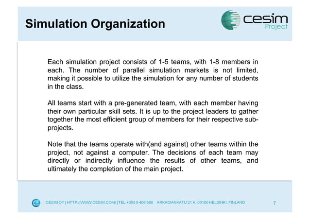 Cesim Project Project Management Simulation Game Guide Book | PDF ...