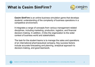 Cesim SimFirm General Business Management Simulation Game Guide Book | PDF