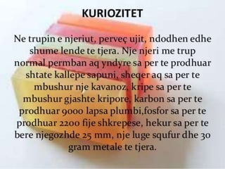 elementet kimik dhe roli i tyre | PPTX