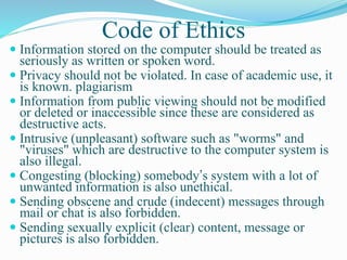 computer ethics slides | PPTX