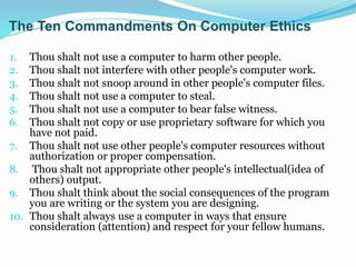 computer ethics slides | PPTX