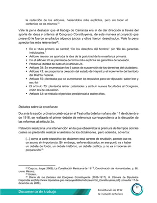 Constitución de 1917: la revolución de México | PDF