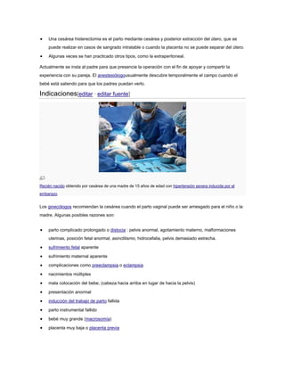 Cesárea proyecto | DOCX