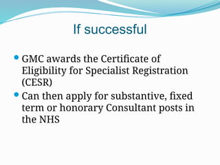 CESR overview and tips on how to supervise CESR doctors | PPTX
