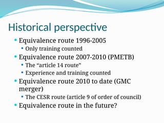 CESR overview and tips on how to supervise CESR doctors | PPTX